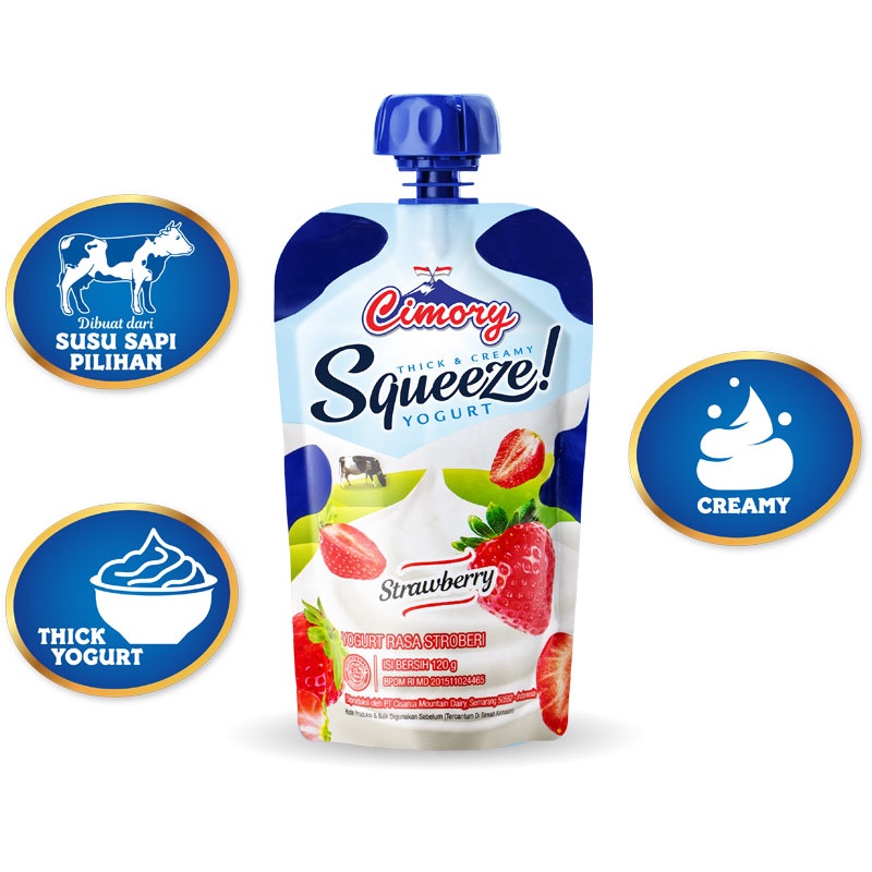 Jual Cimory Yogurt Squeeze (Strawberry) 120g | Shopee Indonesia