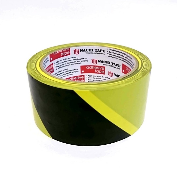 Jual Selotip Pvc Floor Marking Nachi Tape Lakban Lantai Kuning-Hitam 48Mm X 20M | Shopee Indonesia