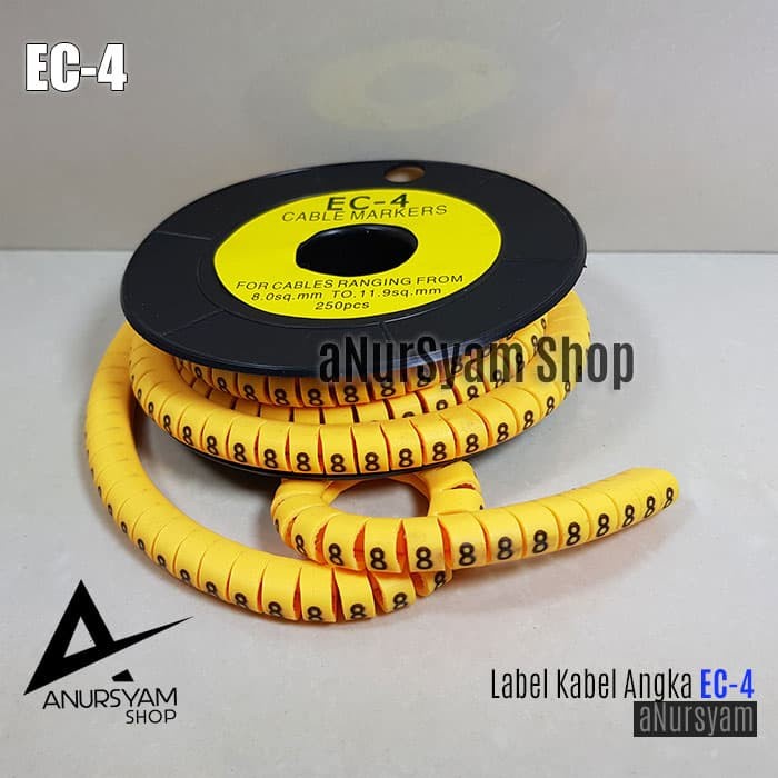 Jual Label Kabel EC4 / Kabel Marker EC-4 Angka 0-9 Symbol + - | Shopee ...