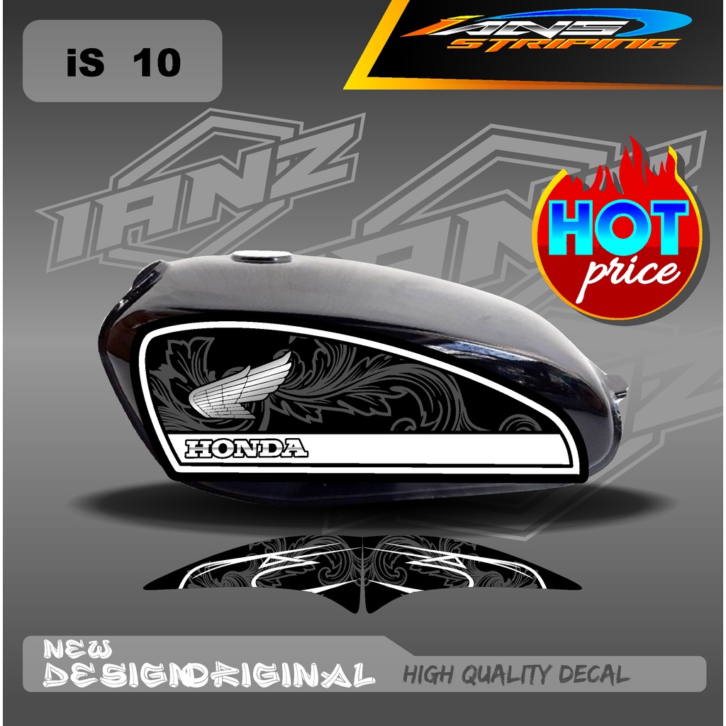 Jual CUSTOM CB 100 STRIPING VARIASI HOLOGRAM / STIKER CB 100 CUSTOM ...