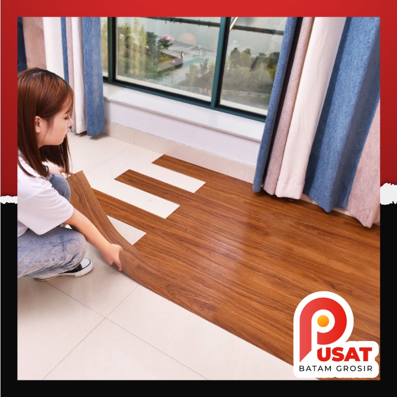 Jual Pusat Batam Grosir - H835 Stiker Lantai Lembek Motif Kayu dengan ...