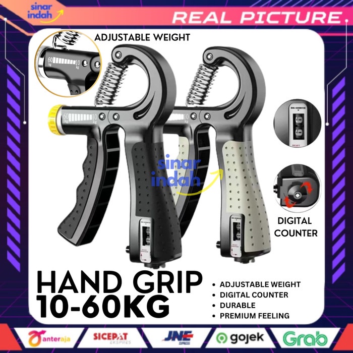 Jual Hand Grip Adjustable Counter Handgrip Exerciser with Counter ...