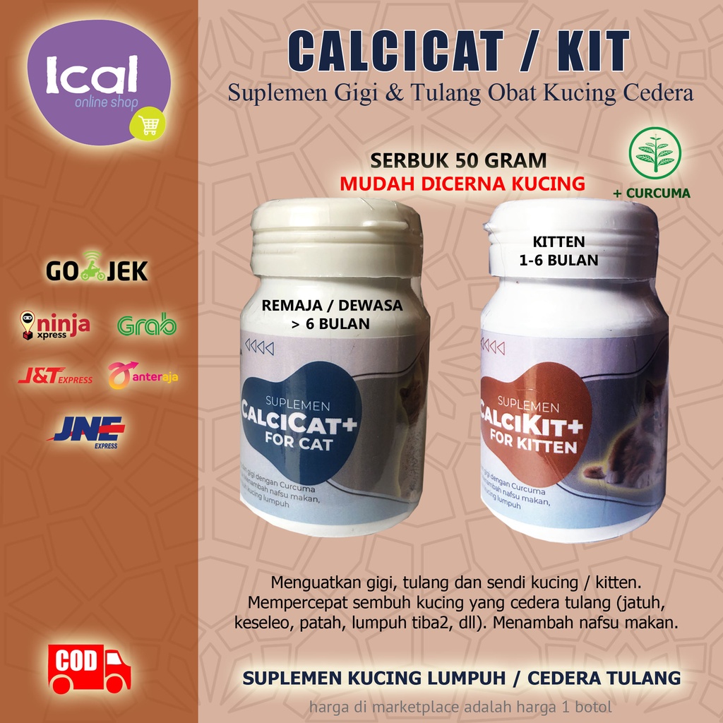 Jual Calcicat Suplemen Kucing Cedera Tulang Dan Gigi | Shopee Indonesia