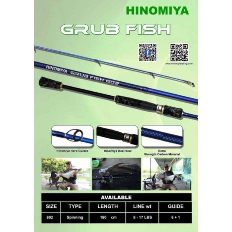 Jual Joran Hinomiya Grub Fish 602 (180 cm) | Shopee Indonesia