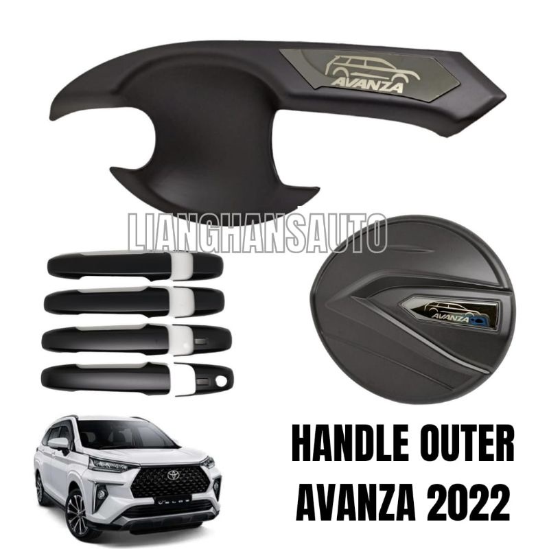 Jual PAKET HANDLE OUTER TANK COVER AVANZA 2022 ELEGANT 2022 HITAM | Shopee Indonesia