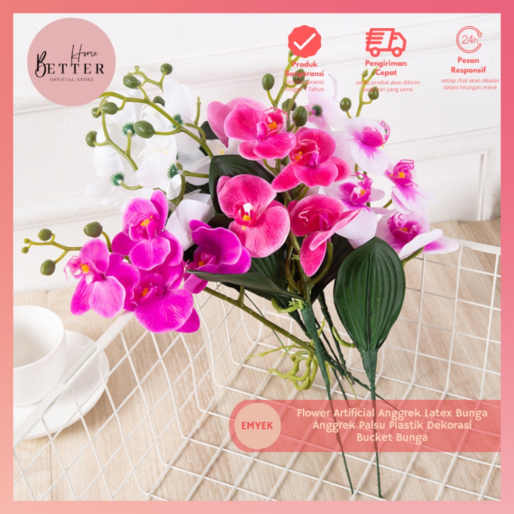 Jual Better Home - Flower Artificial Anggrek Latex Bunga Anggrek Palsu ...