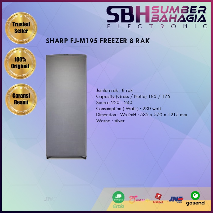 Jual SHARP FJ-M195 FREEZER 8 RAK (NEW) ( KHUSUS BANDUNG) | Shopee Indonesia