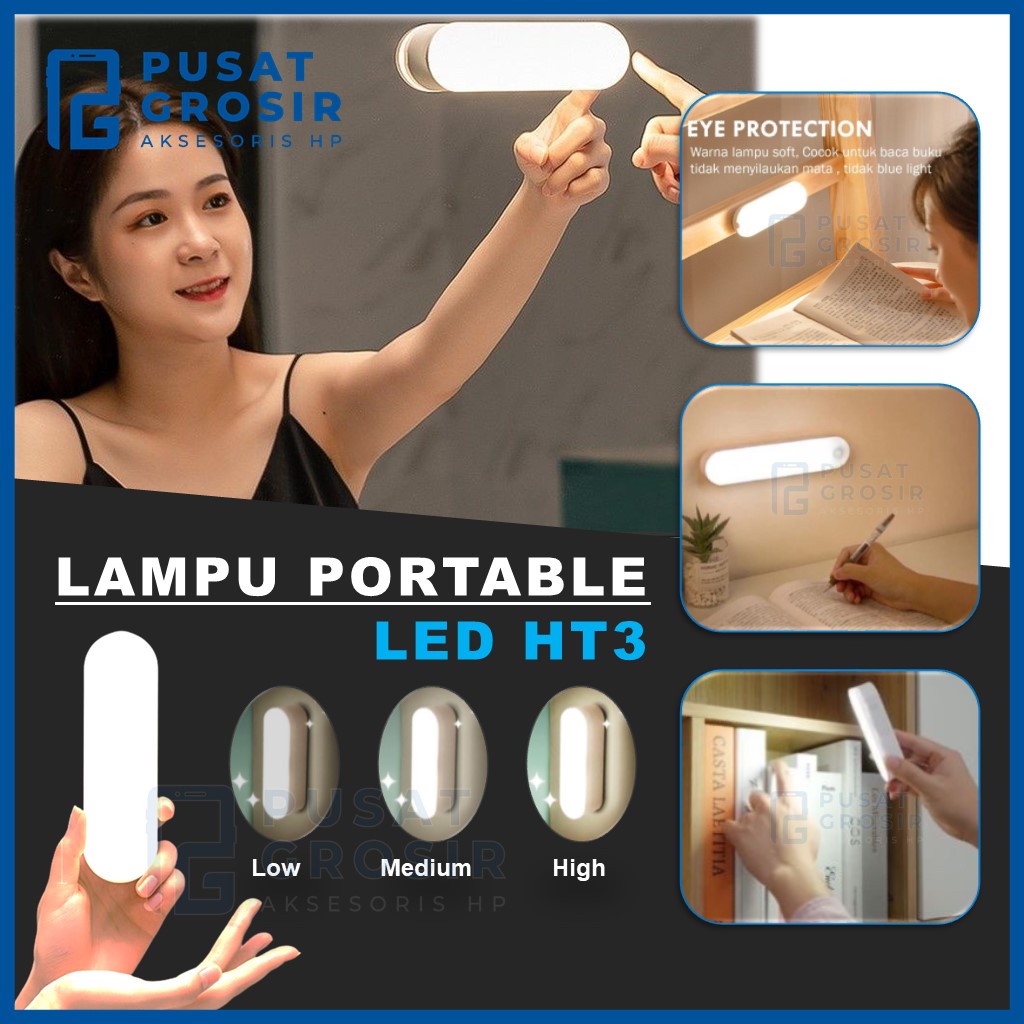 Jual Lampu portable tempel HT3 HT-3 magnet tempel dinding emergency ...