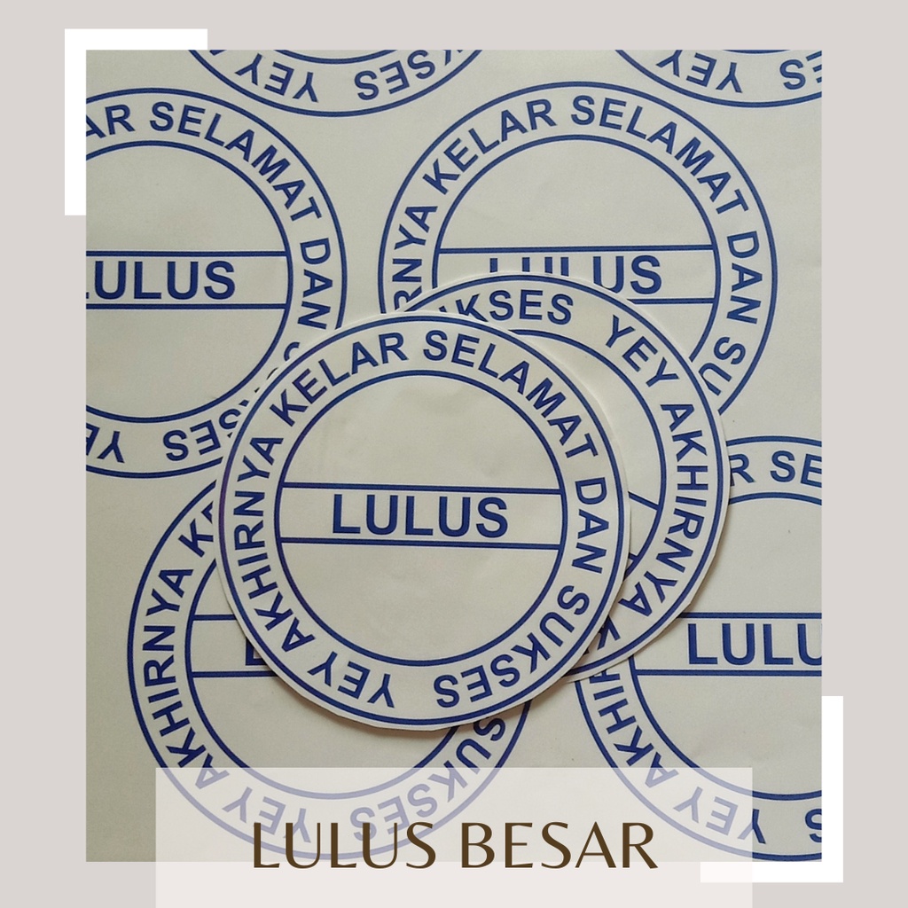 Jual STICKER banner spanduk wisuda LUNAS/LULUS TRANSPARAN harga satuan ...
