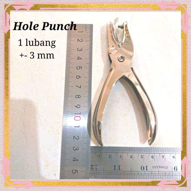 Jual Paper punch hole punch alat pembolong pelubang kertas 1 lubang 3mm ...