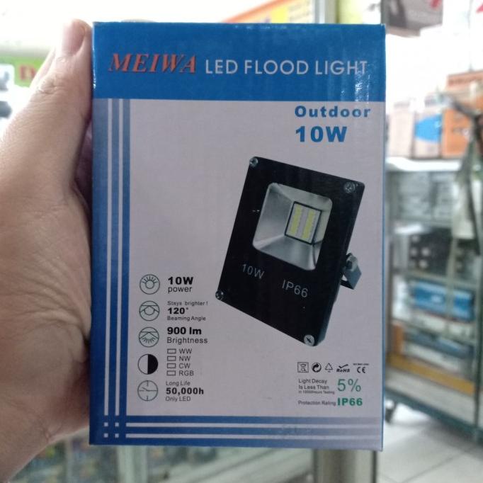 Jual LAMPU SOROT LED SMD KAP TEMBAK 10W MEIWA 10 WATT INDOOR OUTDOOR FLOOD LIGHT | Shopee Indonesia