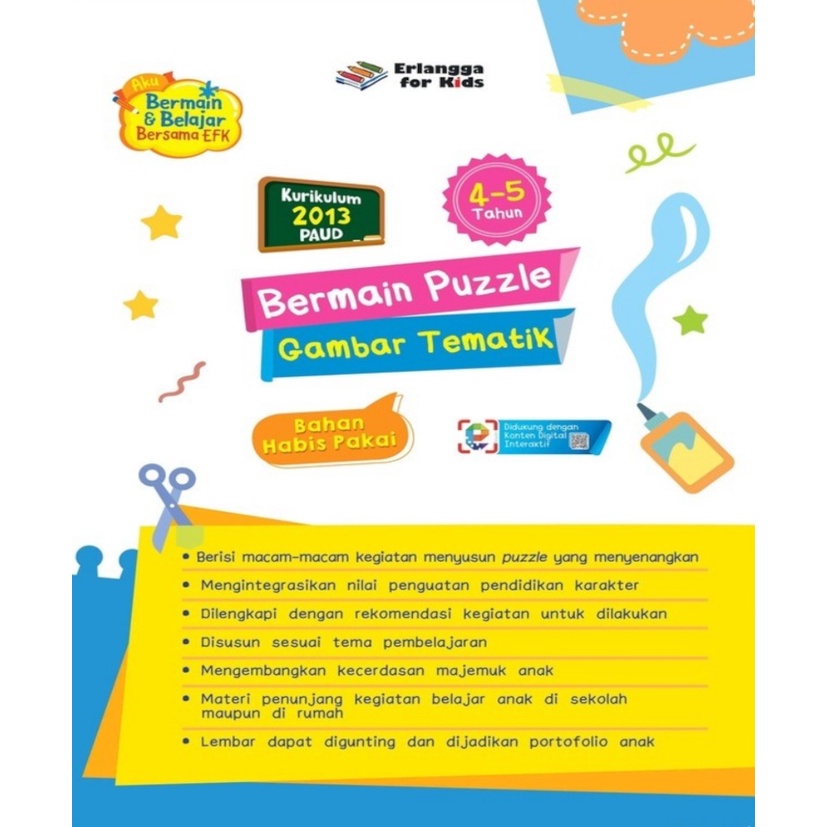 Jual Buku PAUD / TK BERMAIN PUZZLE GAMBAR TEMATIK 4 - 5 Tahun | Shopee ...