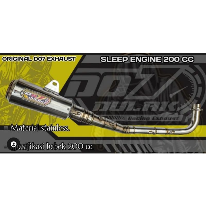Jual knalpot sleep engine 200cc competisi , | Shopee Indonesia