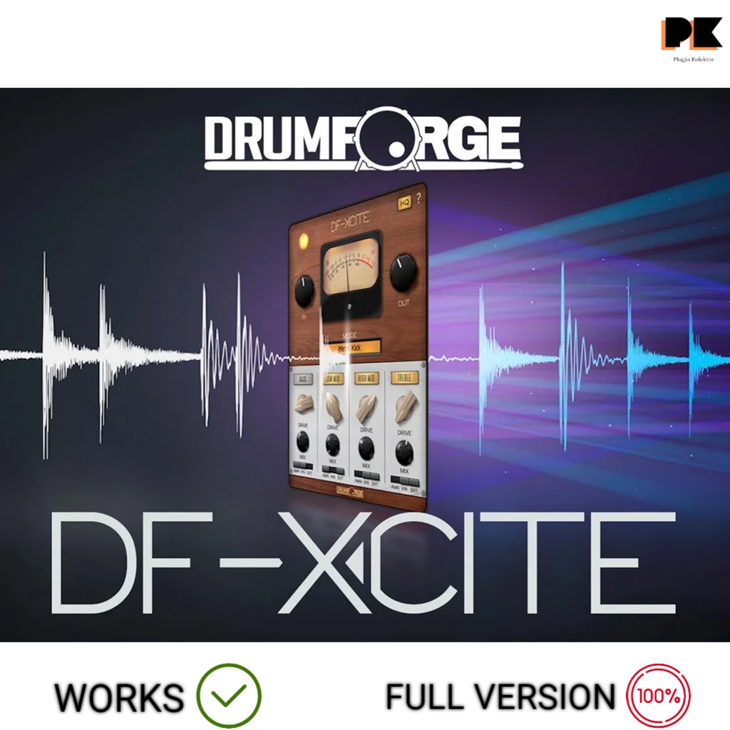 Jual Drumforge DF-XCITE 1 VST Plugin first audio plugin designed for mixing drums | Shopee Indonesia
