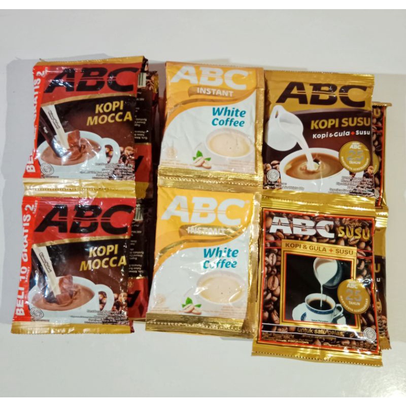 Jual Kopi ABC Susu || Kopi ABC White Coffe || Kopi ABC Mocca 1 Renceng Isi 10 | Shopee Indonesia
