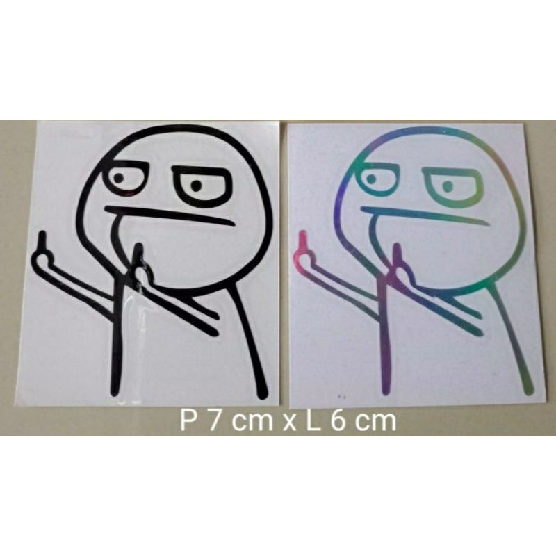 Jual Sticker cutting middle finger pucek animasi | Shopee Indonesia