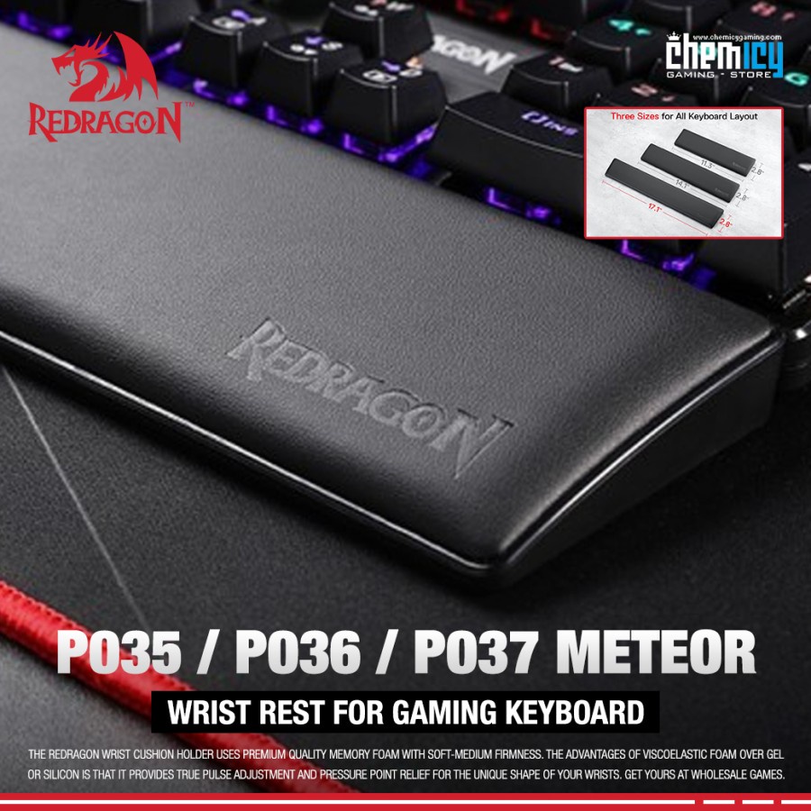 Jual Redragon P035 P036 P037 Meteor Wristpad Rest for TKL Keyboard | Shopee Indonesia