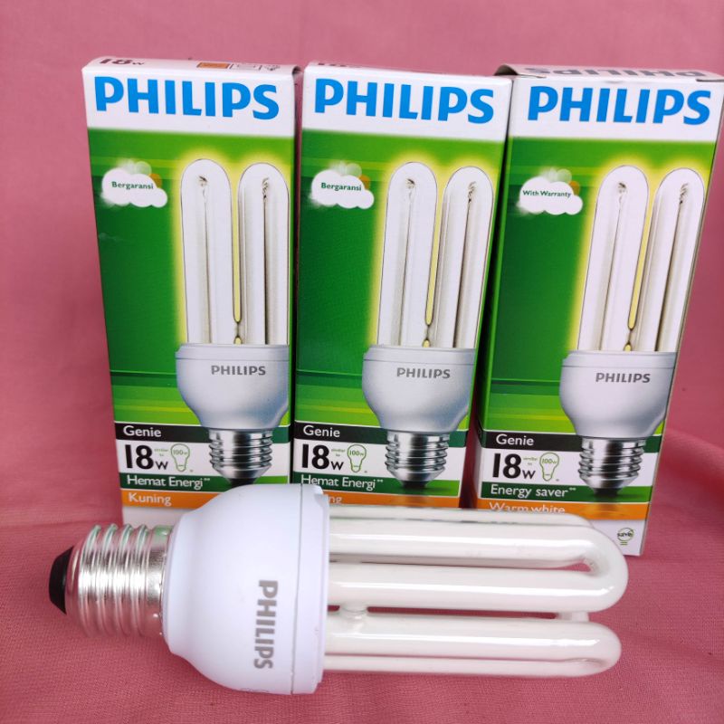 Jual PHILIPS Genie 18 w / 14 watt E27 Warm White Lampu Kuning | Shopee ...