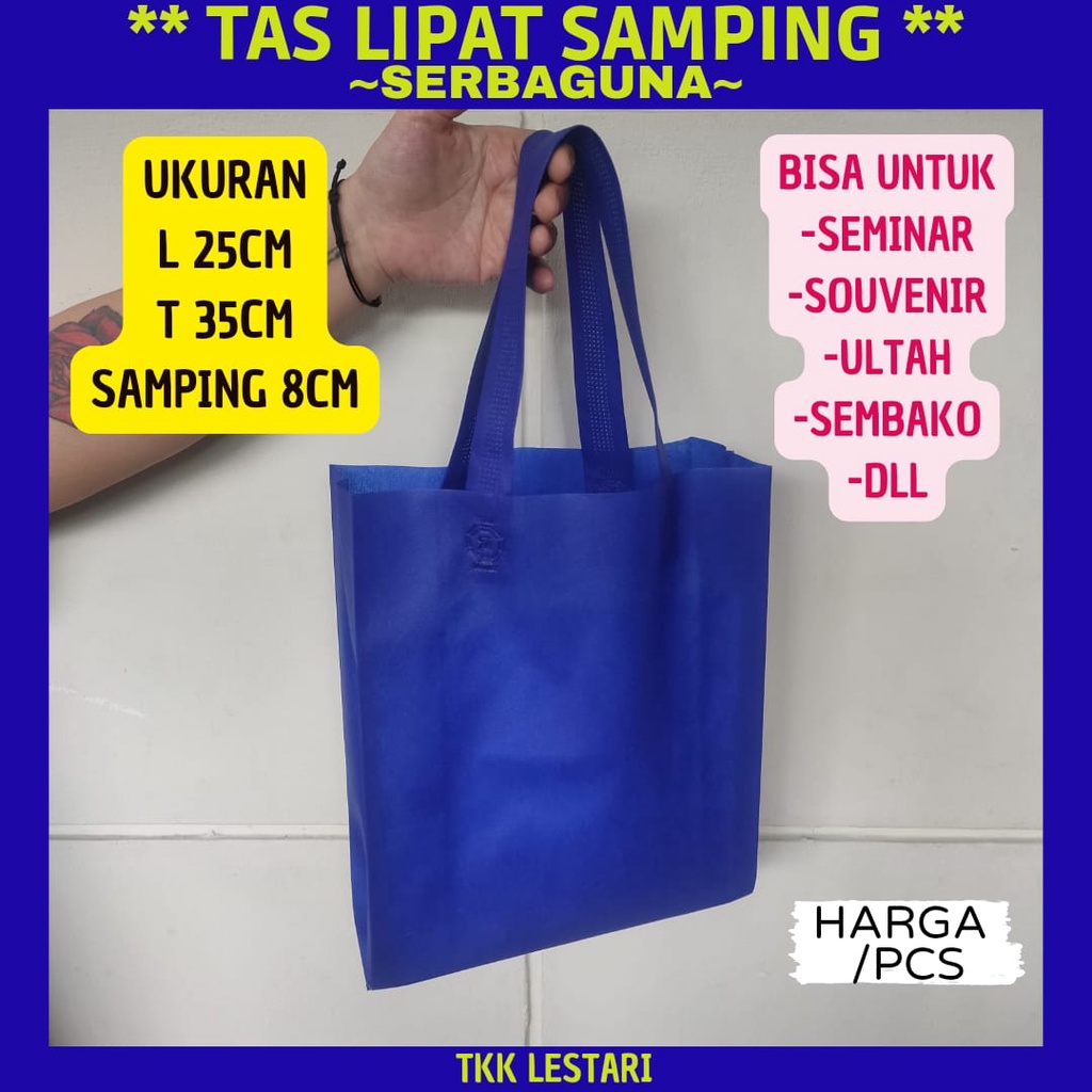 Jual Tas spunbond 25x35 / tas lipat samping 25x35 / goodie bag 25x35 ...