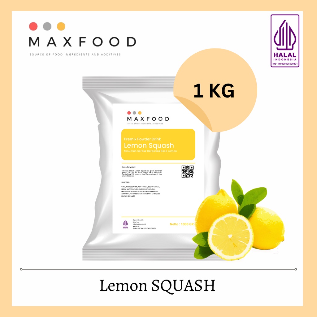 Jual Lemon Squash / Bubuk Minuman Sirup Rasa Lemon 1Kg | Shopee Indonesia