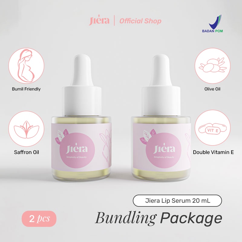 Jual Paket Bundling 2pcs Jiera Natural Lip Serum 20 ml (Terbatas ...