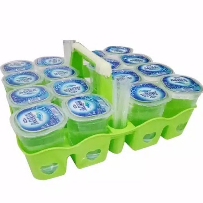 Jual Rak Aqua Gelas 16 Slot / Tempat Air Minum 16 Lubang / Keranjang ...