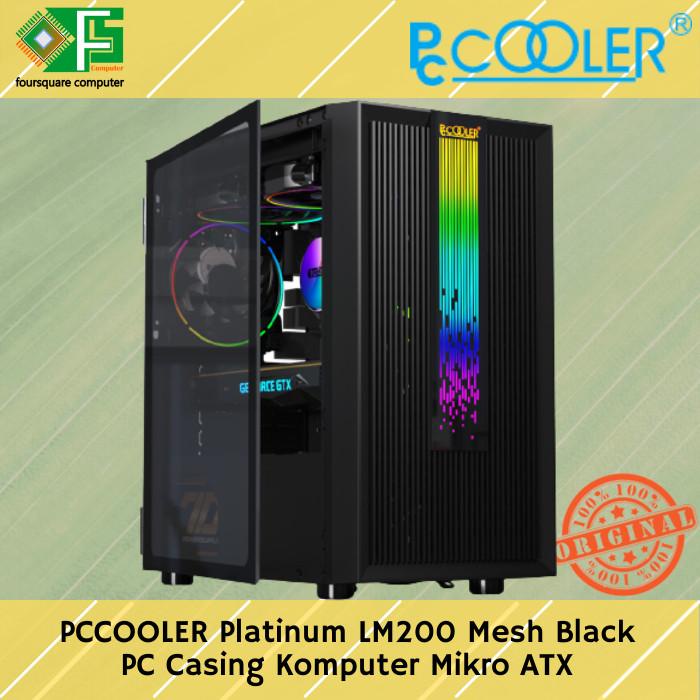Jual Pc Casing Gaming Pccooler Platinum Lm200 Mesh Rgb Hitam | Case Cpu ...