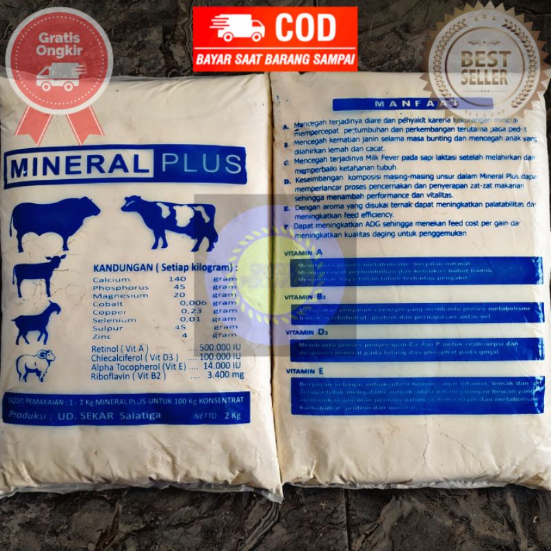 Jual Mineral Plus 2Kg Mineral dan Vitamin AB2D3E untuk Sapi Kambing ...