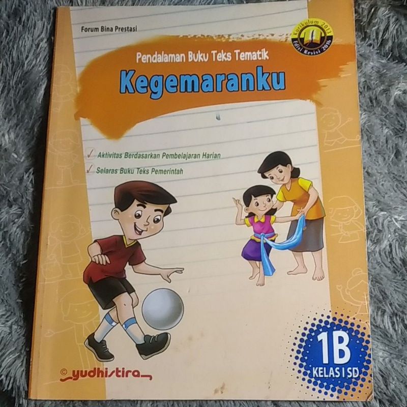 Jual pendalaman buku teks tematik kegemaranku 1B untuk SD kelas 1 ...