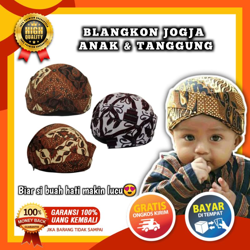 Jual COD Blangkon Blankon Solo Anak Bayi Batik Ukuran Kecil dan ...