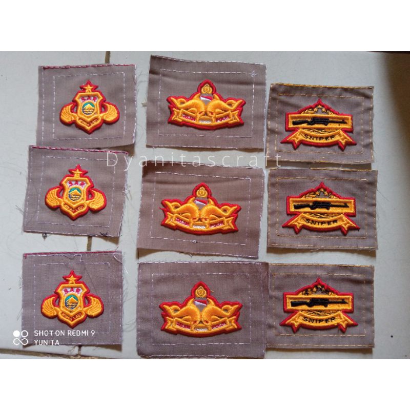 Jual BORDIR SUPER TIMBUL 3D WING SAR , SCUBA , SELAM POLRI DAN SNIPER ...