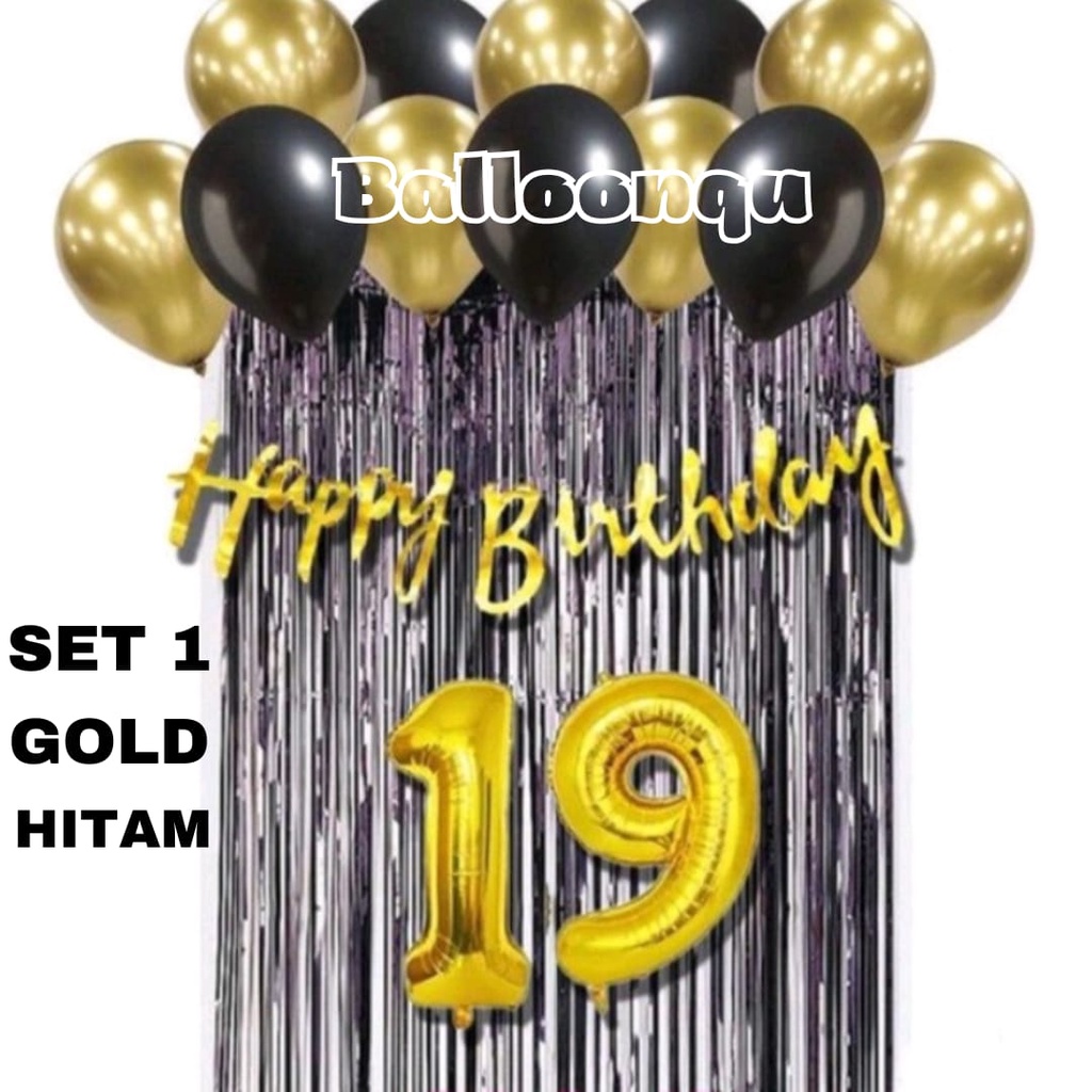 Jual [PAKET] Dekor Ulang Tahun Simple Balon Happy Birthday Dekor Simple ...