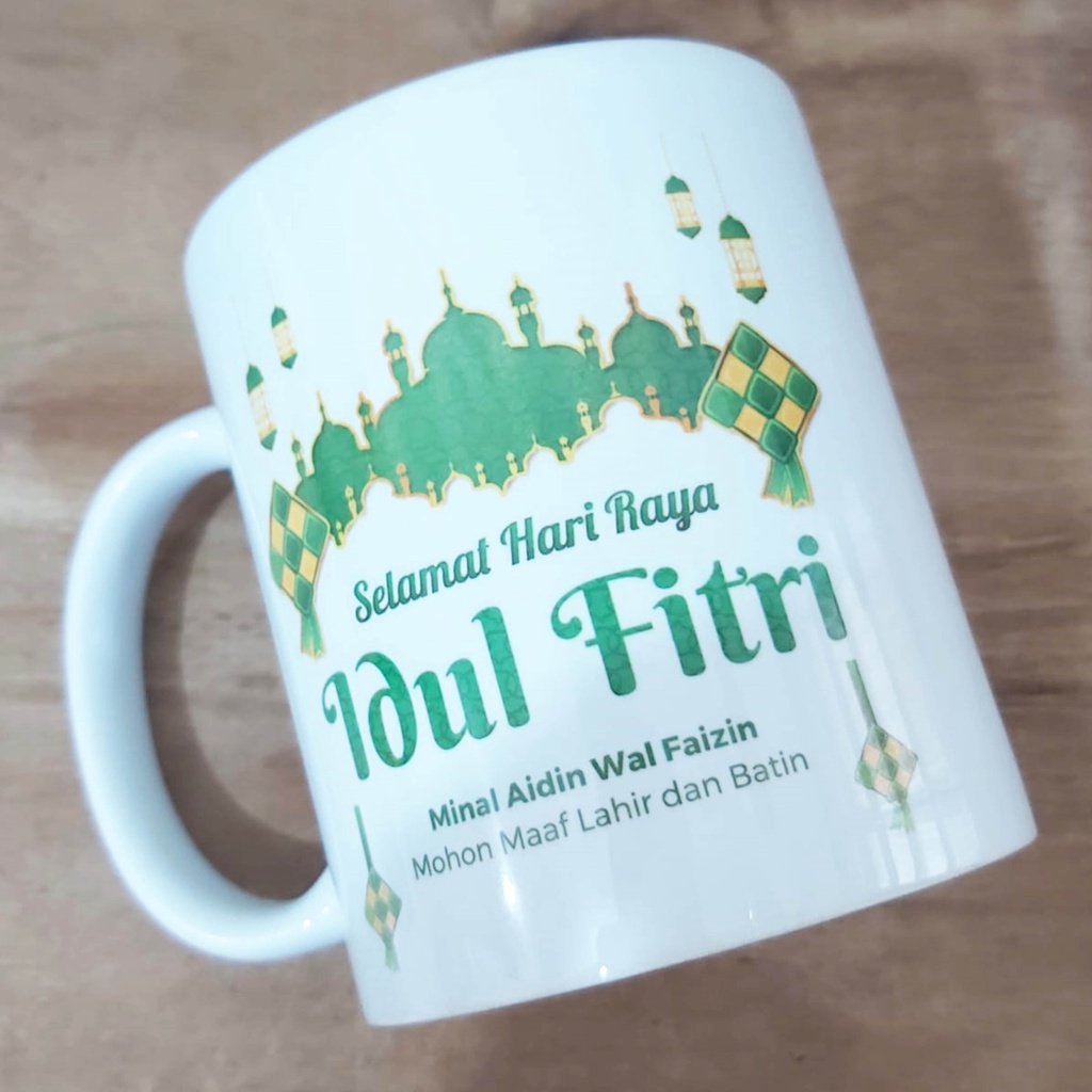 Jual CUSTOM MUG HIGH QUALITY TEMA LEBARAN / IDUL FITRI BISA SATUAN ...