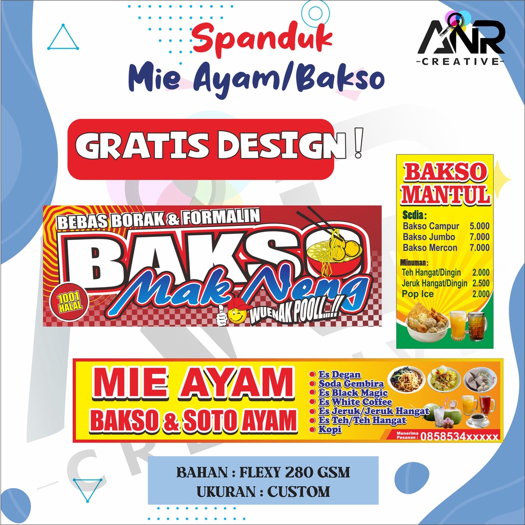 Jual Spanduk Mie Ayam Bakso / Spanduk Warung Makan/ Cetak Spanduk Murah ... Jual Spanduk Mie Ayam Bakso / Spanduk Warung Makan/ Cetak Spanduk Murah ...