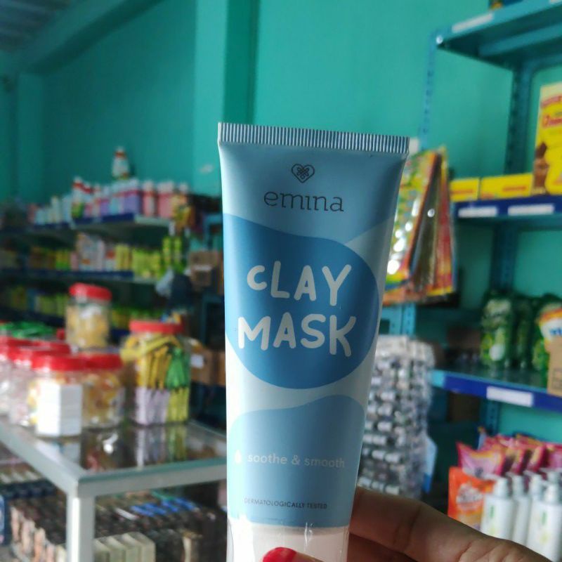 Jual Emina Clay Mask 60ml Masker Wajah Scrub non skrab Pink Brightening ...