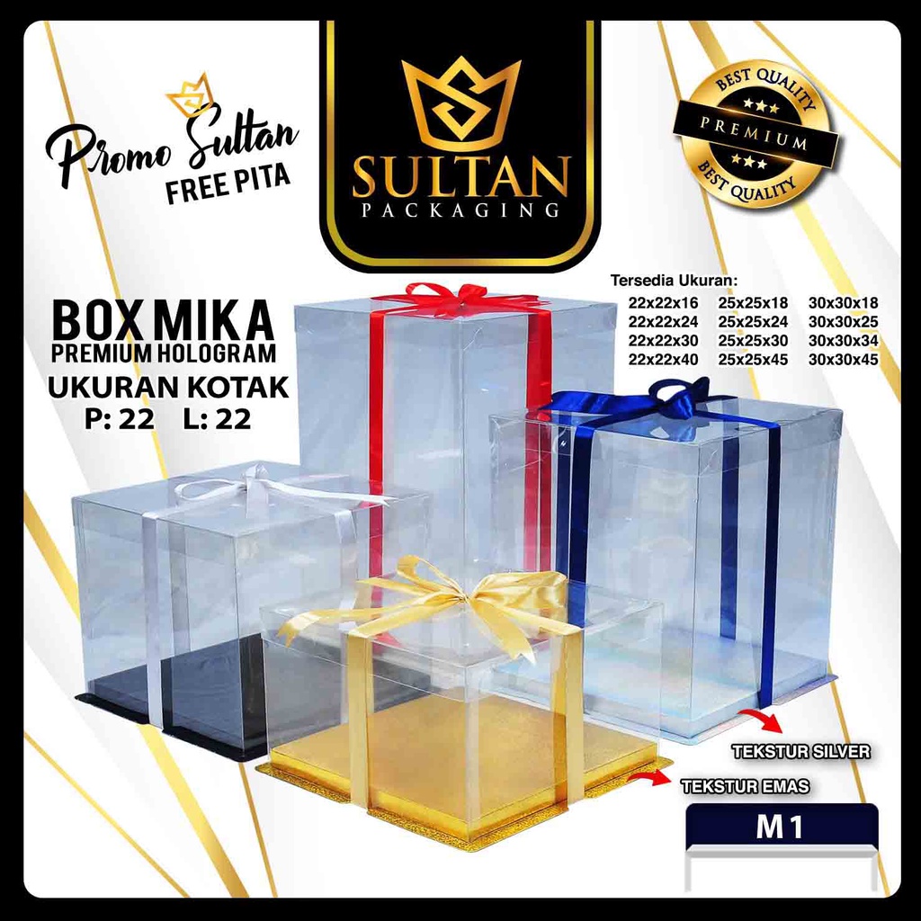 Jual Kotak Mika - Cake Box - Kotak Kue Mika Transparan Dus Hadiah ...