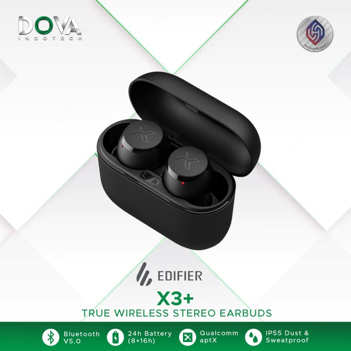 Jual EDIFIER TWS X3 TRUE WIRELESS BLUETOOTH EARPHONE APTX IPX5 SPLASH PROOF | Shopee Indonesia