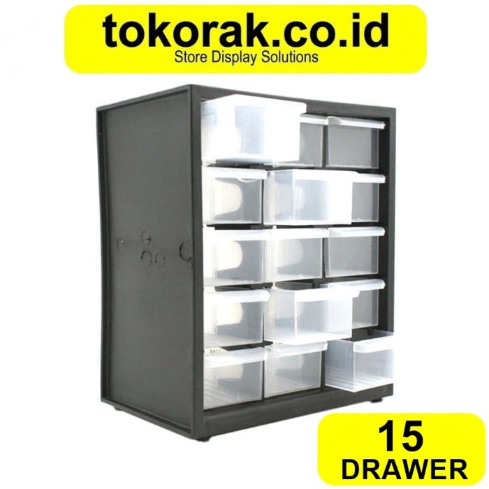 Jual Laci Rak Susun Drawer 15 Kenmaster - Slot Kotak Spare Part Laci ...