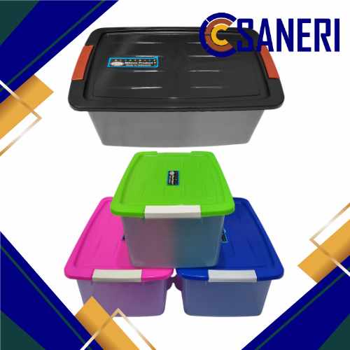 Jual CONTAINER BOX PLASTIK GARIS METALIK DAN WARNA TW | Shopee Indonesia