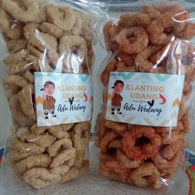 Jual Klanting Udang Original dan Pedas Balado kemasan pouch 100 gram ...