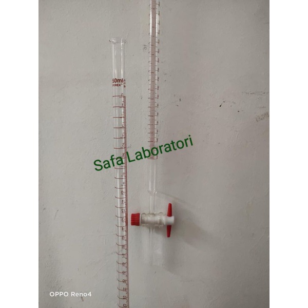 Jual Buret 50ml Kran Teflon Pyrex | Shopee Indonesia