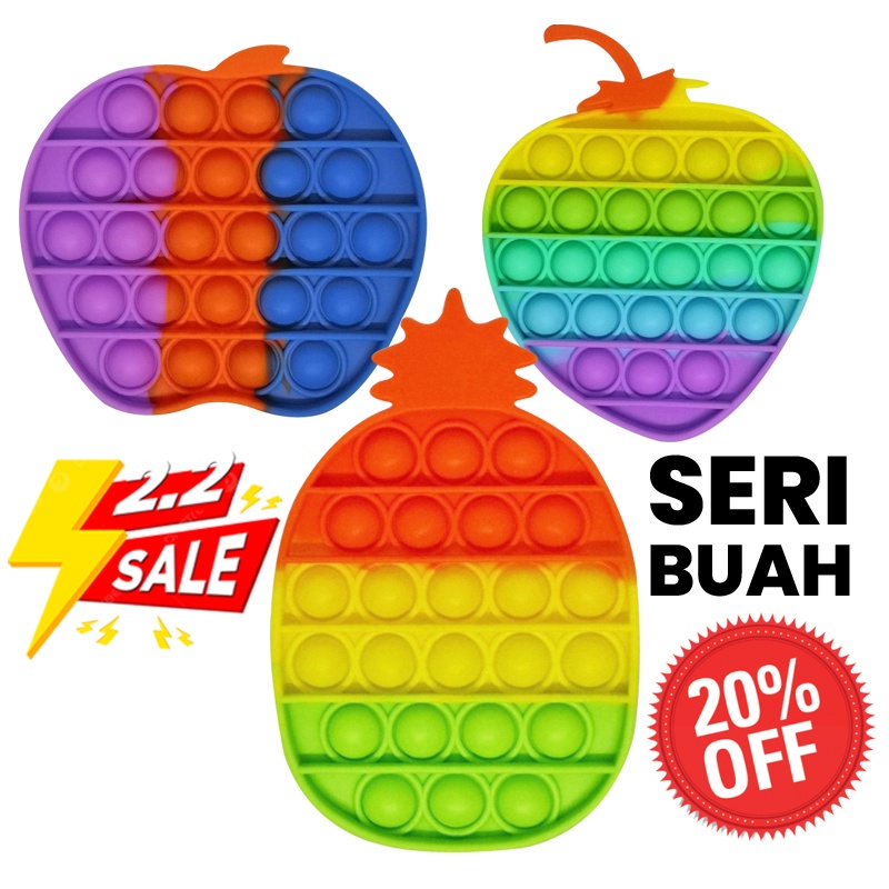Jual OPPOLIA Mainan Pop it Fruits Edukasi Anak Series Rainbow Fidget ...