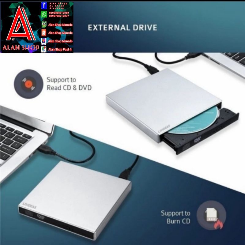 Jual DVD RW EXTERNAL PORTABLE | Shopee Indonesia