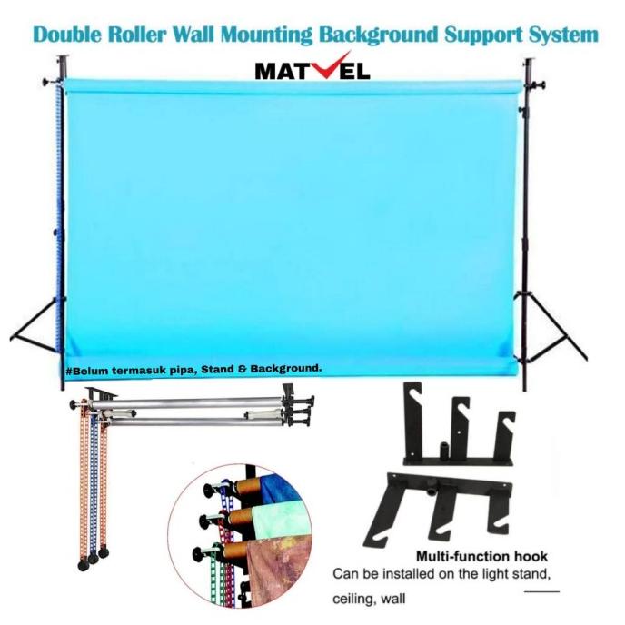 Jual Expander 3 set Background Bar Manual Stand kain Layar Roller ...