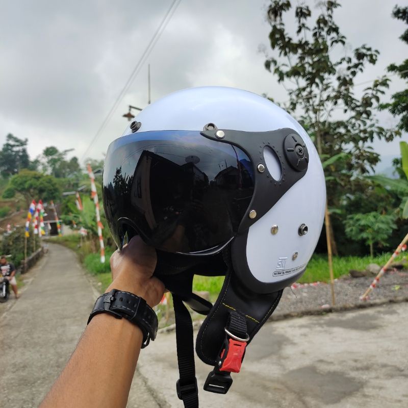 Jual HELM BOGO RETRO PILOT ITALY WANITA DEWASA | Shopee Indonesia