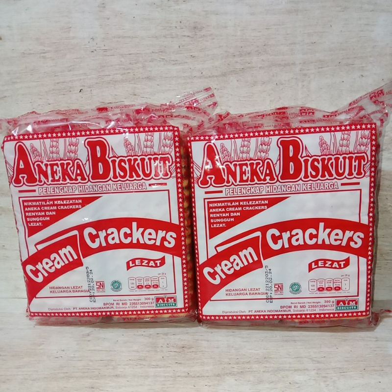 Jual Roti AIM Biskuit Cream Crackers Square Puff Gabin 300gr | Shopee ...