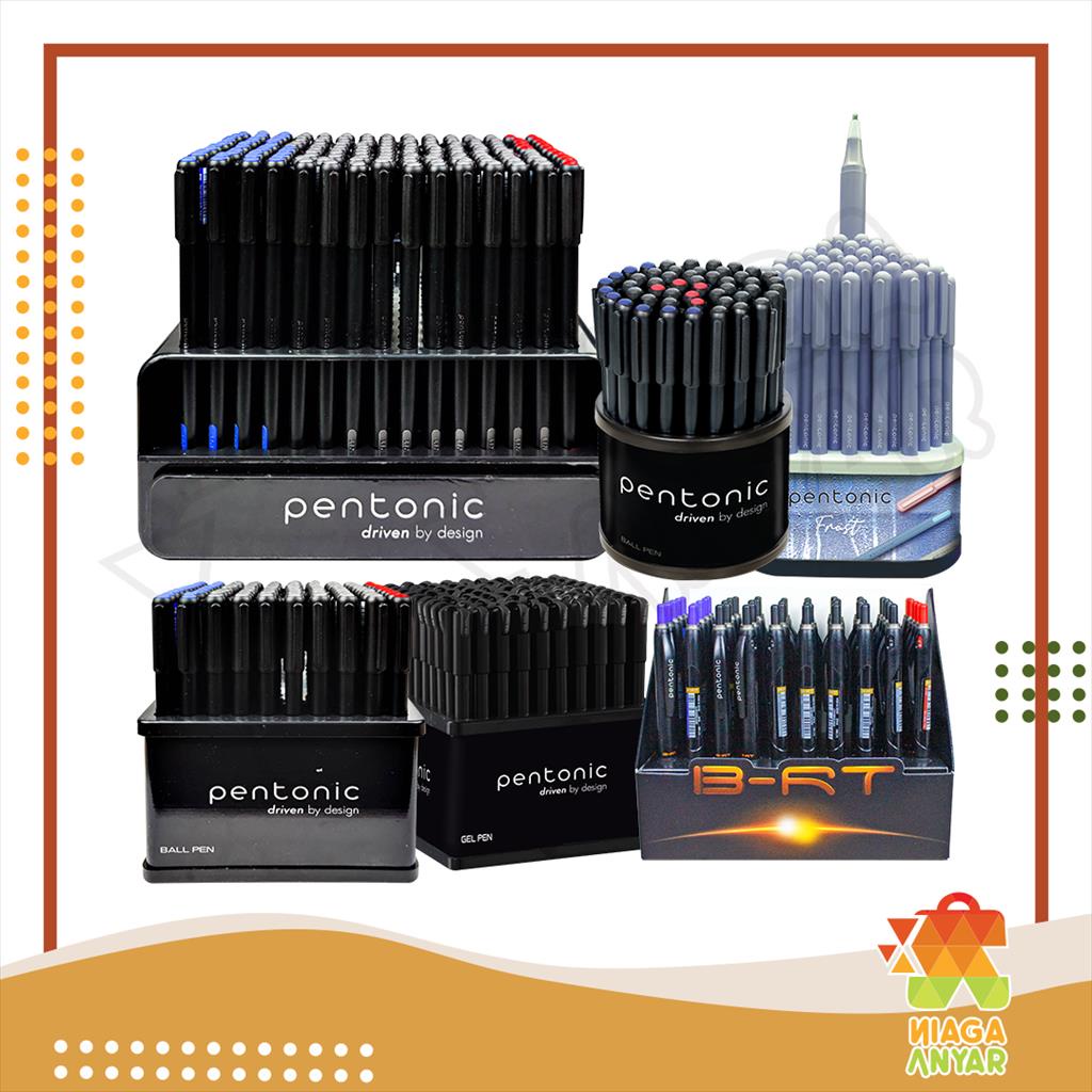 Jual NA PENTONIC Pulpen Box Isi 50 100 150 Frost Gel Pen / Pulpen ...