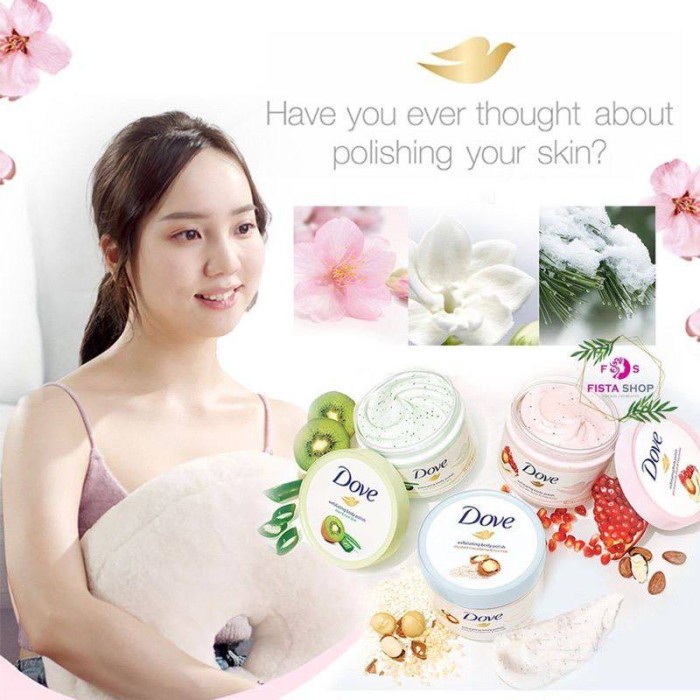Jual DOVE Exfoliating body polish scrub 50g & 280g | Shopee Indonesia