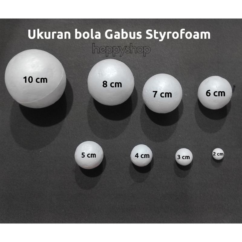 Jual Bola Gabus Styrofoam 1 cm s.d 8 cm | Shopee Indonesia
