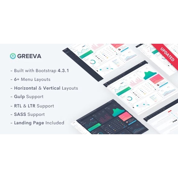 Jual Template Admin Greeva Responsive Admin Dashboard Template | Shopee Indonesia